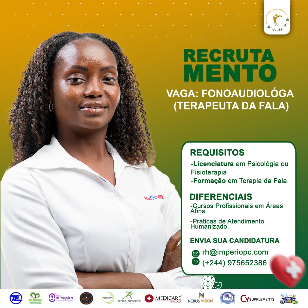 RECRUTA MENTO VAGA: FONOAUDIOLÓGA (TERAPEUTA DA FALA) : Blog Império Pc